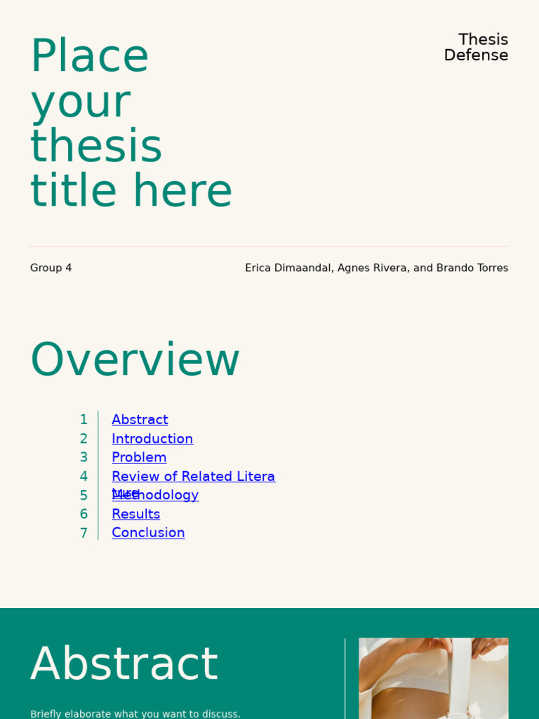 Thesis Defense Presentation in White and Green Modern Minimal Style ...