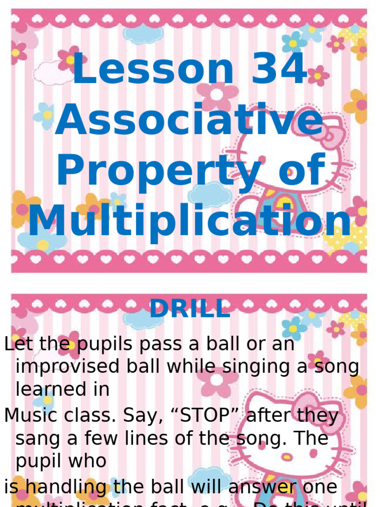 Associative Property of Multiplication Lesson | PDF | Multiplication