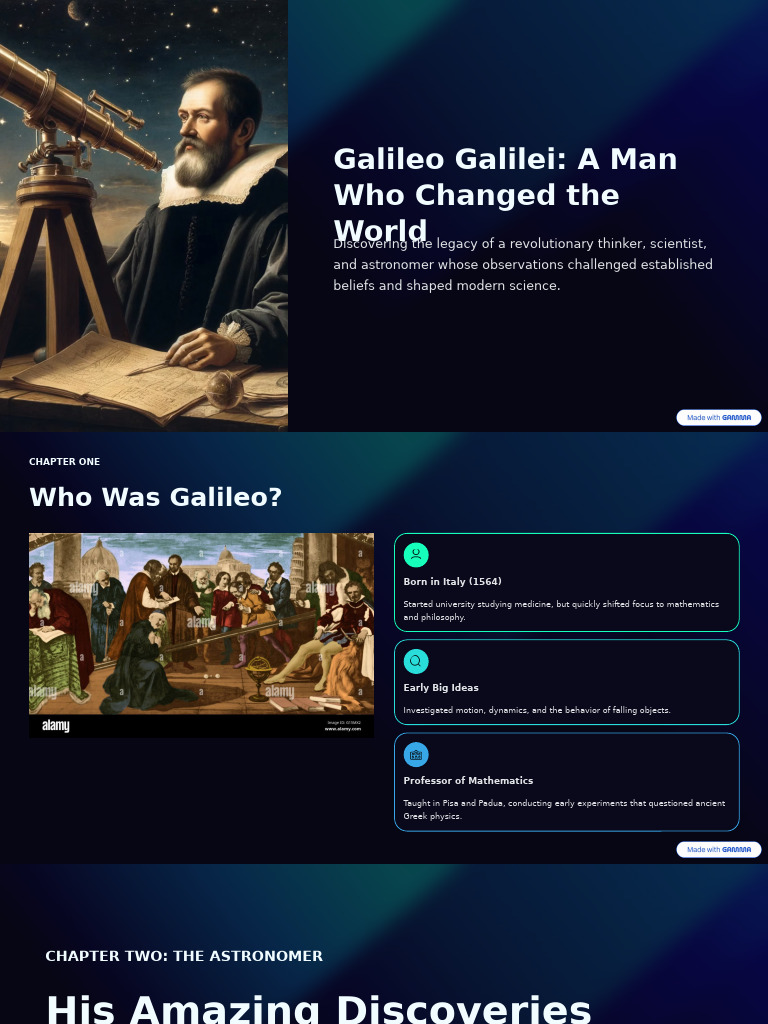 GalileoGalilei A Man Who ChangedtheWorld | PDF | Galileo Galilei ...