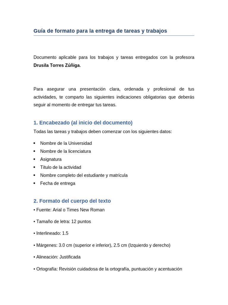 Formato para entrega de tareas | PDF | Estilo apa | Bibliografía