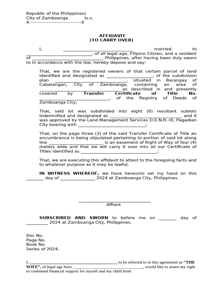Affidavit and Contract for Property Sale | PDF | Affidavit | Banks