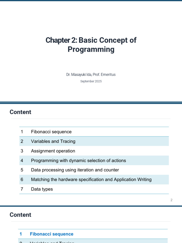 Chap02 - Basic Concept of Programming | PDF | Data Type | Integer (Computer Science)