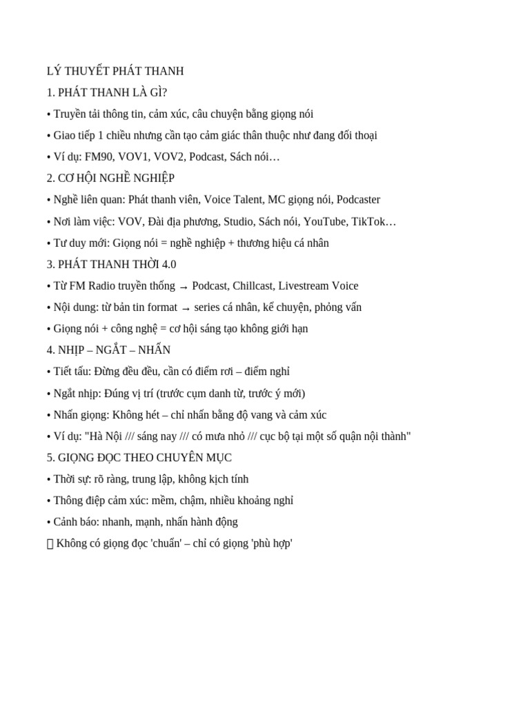 Tai Lieu Day Phat Thanh | PDF