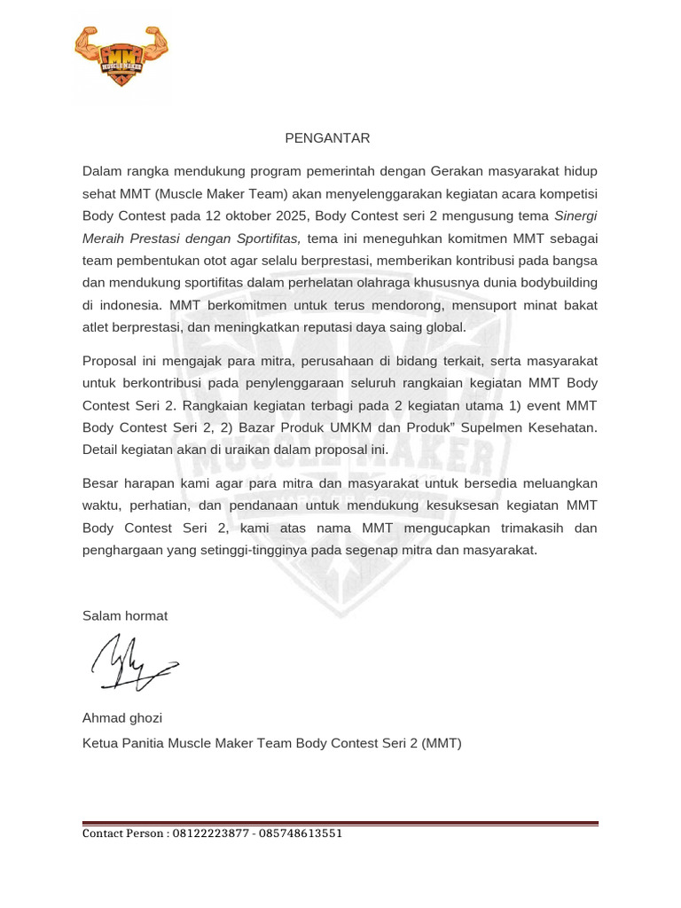 MMT Body Contest Seri 2 2025 di Pasuruan | PDF