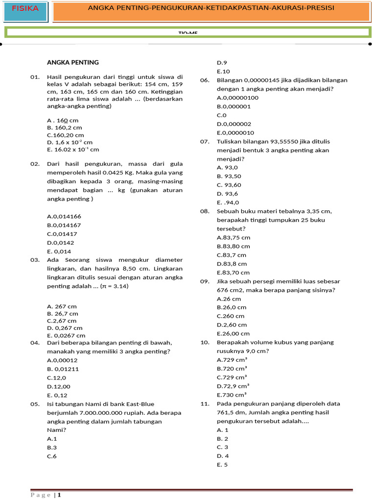 Pengukuran Ketidakpastian Presisi Akurasi | PDF