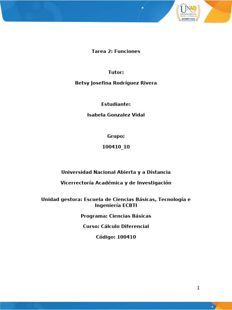Anexo 1 - Ejercicio Tarea 2 Isabela | PDF | Función (Matemáticas) | Calculo diferencial