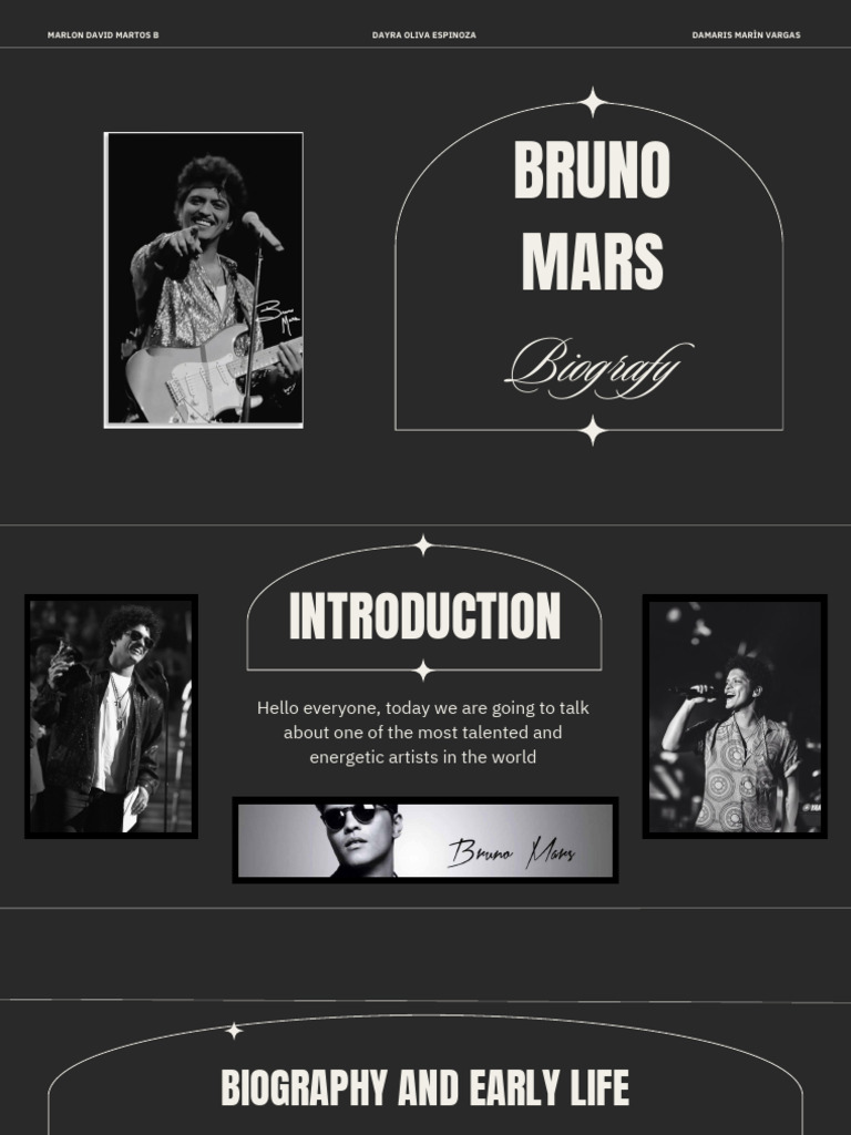 Bruno Mars: Biography and Achievements | PDF | Popular Music | Sound ...