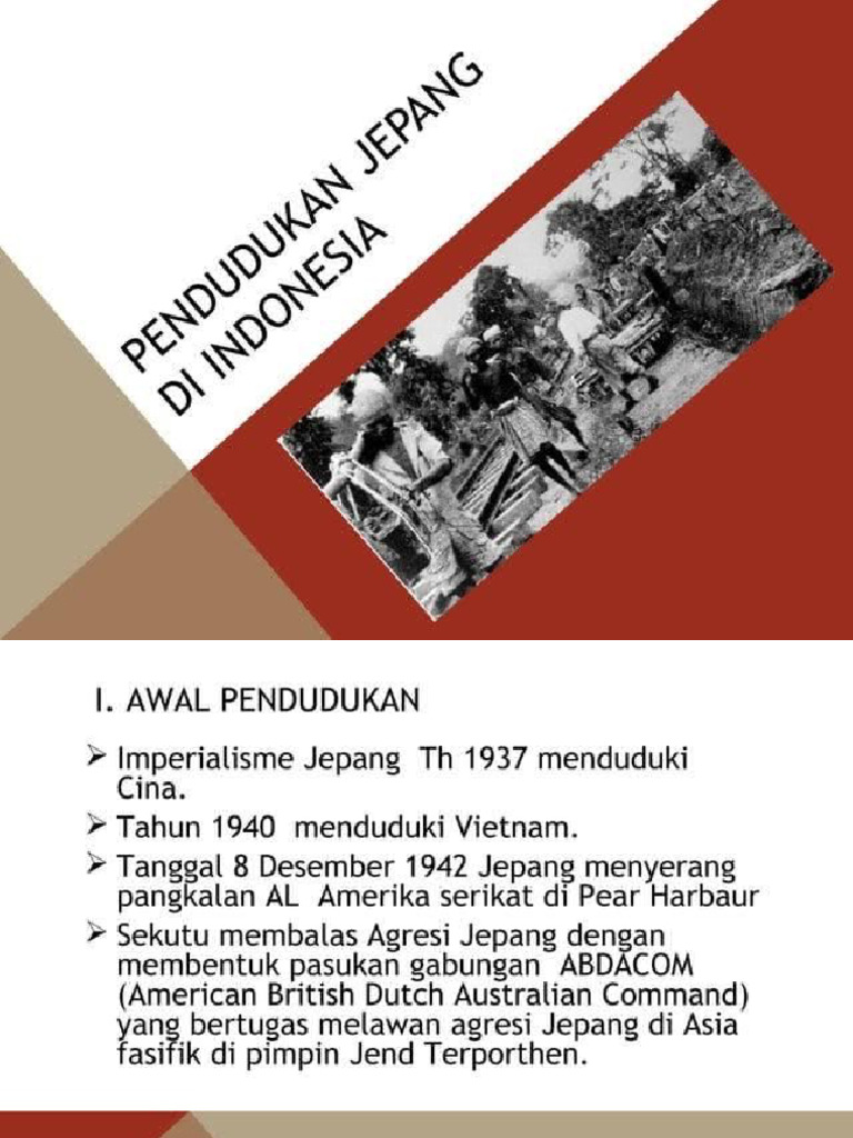 Pendudukan Jepang Di Indonesia | PDF