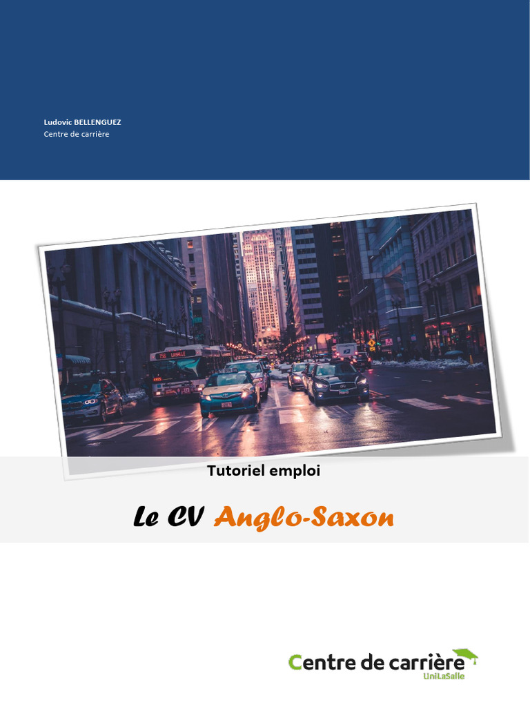Rédaction d'un CV Anglo-Saxon | PDF | Baccalauréat universitaire ...