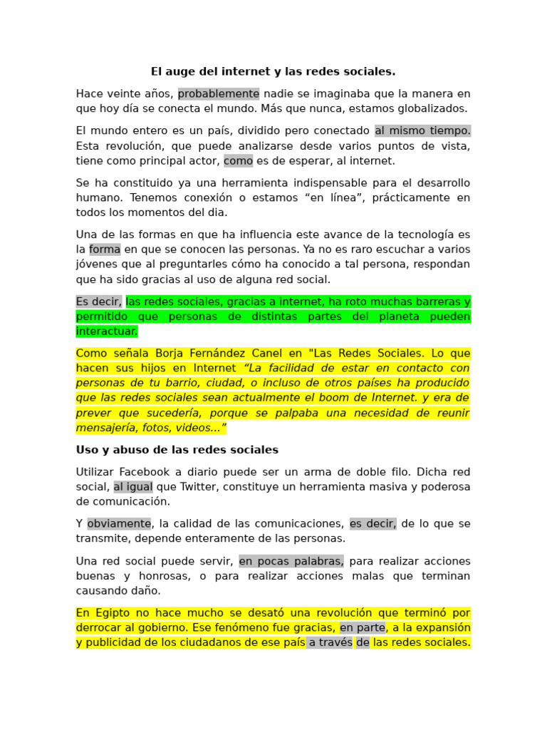 SUBRAYADO | PDF | Internet | Redes sociales