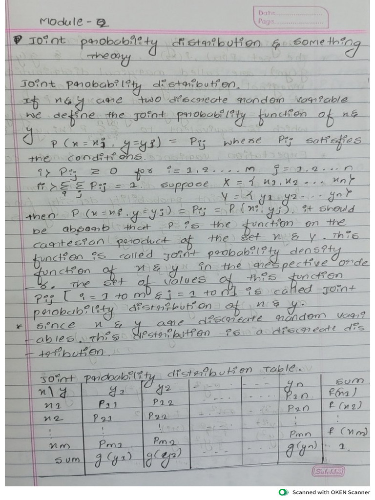 Joint Probability Distribution and Markov Chain | PDF