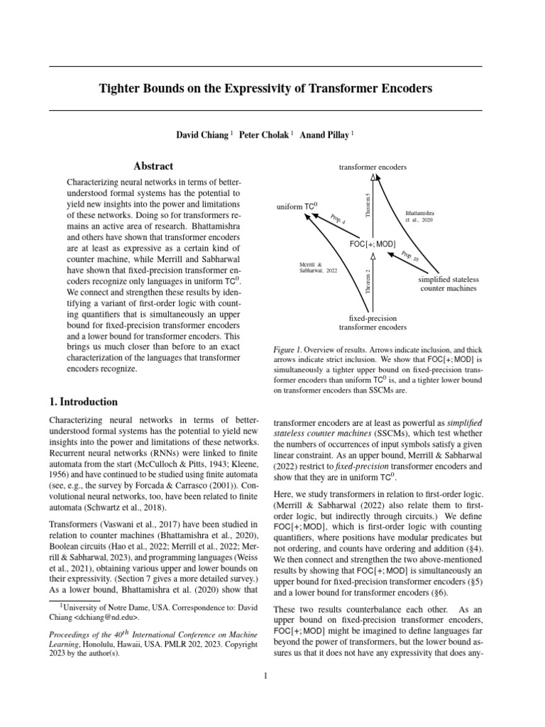 Tighter Bounds on Transformer Expressivity | PDF | First Order Logic ...