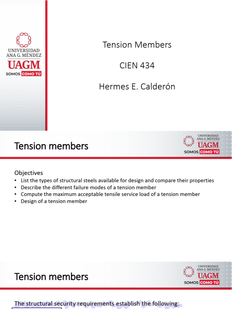 2 Tension Members | PDF | Strength Of Materials | Fracture