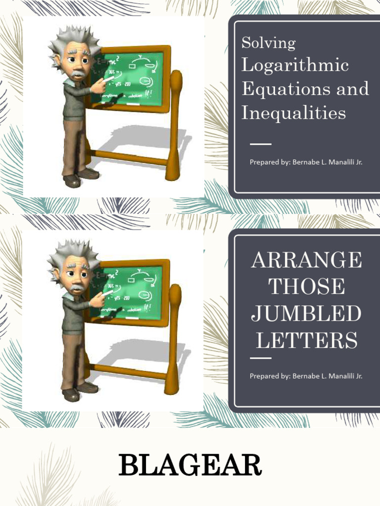 Gen Math Q1 W9 Solving Logarithmic Equations and Inequalities | PDF ...