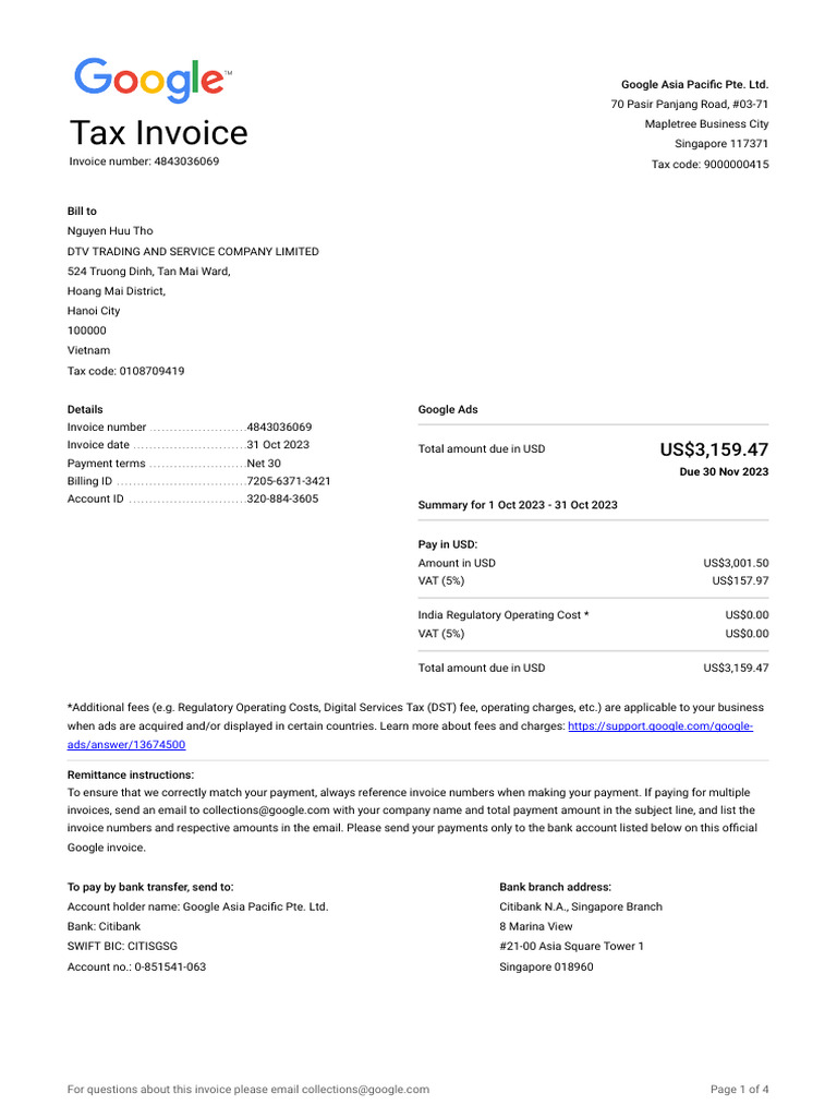 4843036069 | PDF | Invoice | Value Added Tax