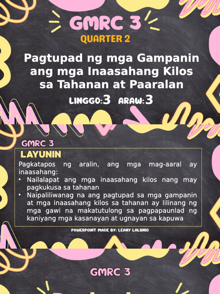 GMRC PPT W3Q2 Day 3 | PDF
