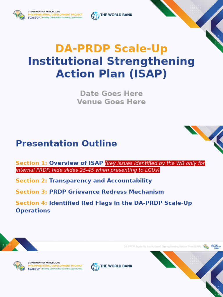 DA-PRDP Scale-Up Action Plan Overview | PDF | Internal Control | Audit