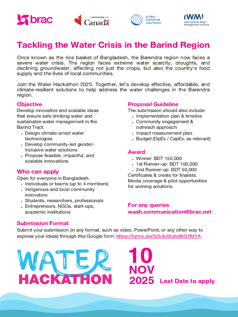 Water Solutions Hackathon 2025 | PDF | Water Scarcity | Economies