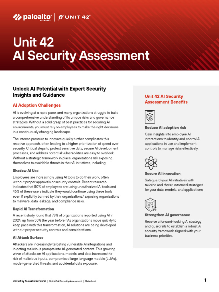 Unit 42 AI Security Assessment Guide | PDF | Artificial Intelligence ...