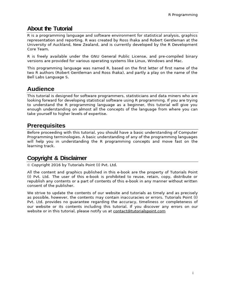 R Tutorial | PDF | Regression Analysis | Computer Programming