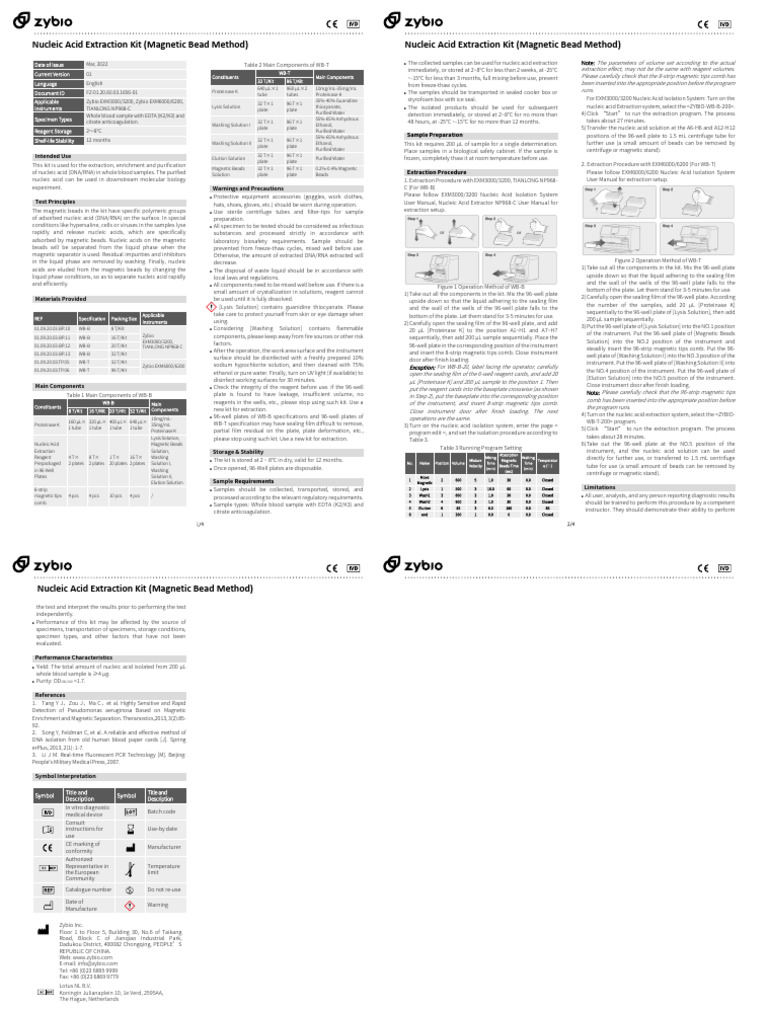 Zybio IVDR - IFU WB (2 8 ) - Nucleic - Acid - Extraction - Kit 2 8 ...