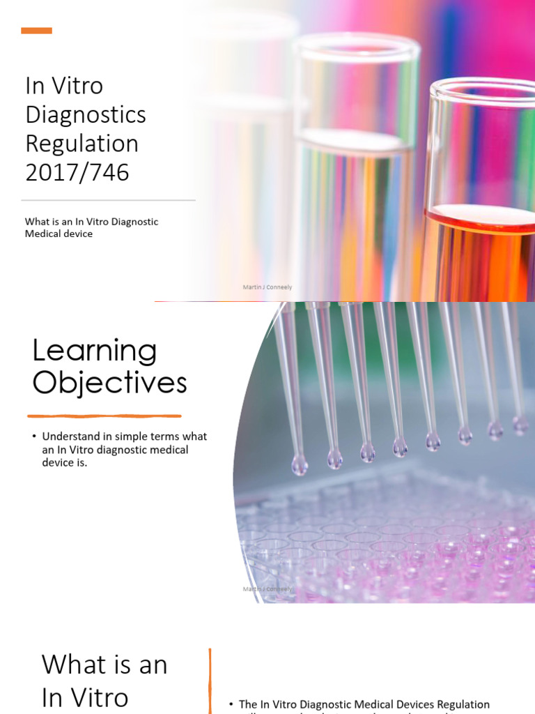 IVDR 2017 746 What Is An in Vitro Diagnostic Medical Device | PDF ...