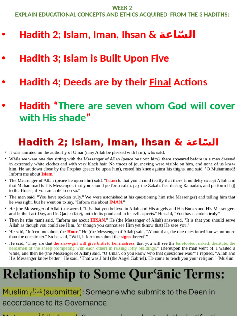 Educational Insights from Hadiths | PDF | God In Islam | Hadith