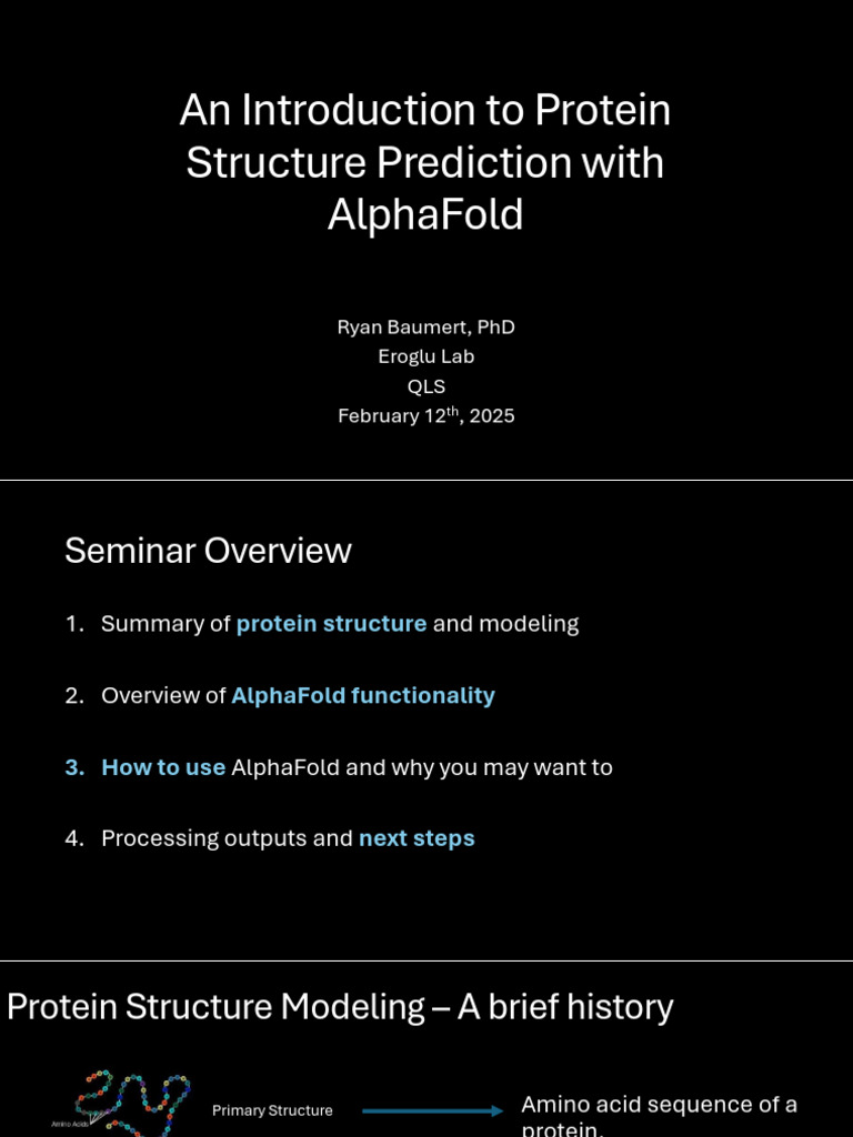 AlphaFold Protein Structure Prediction Guide | PDF | Proteins | Protein ...