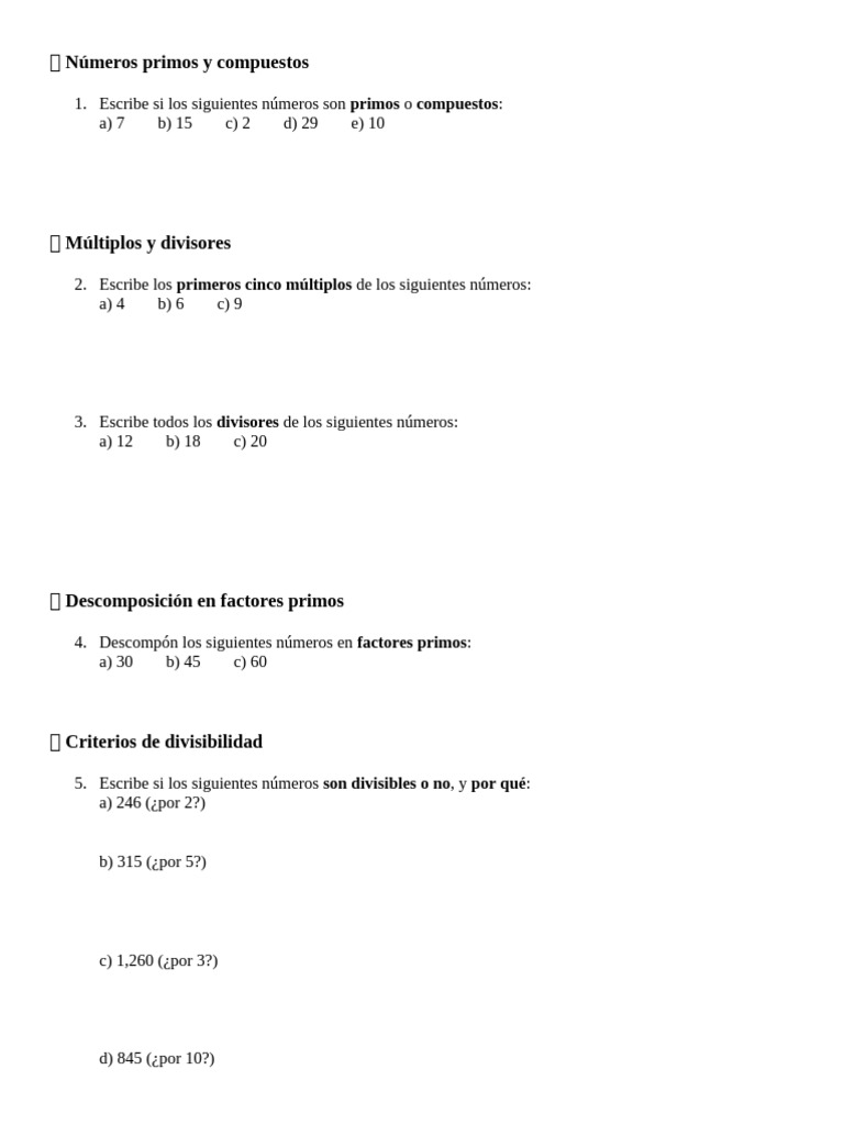 ? Números Primos y Compuestos | PDF