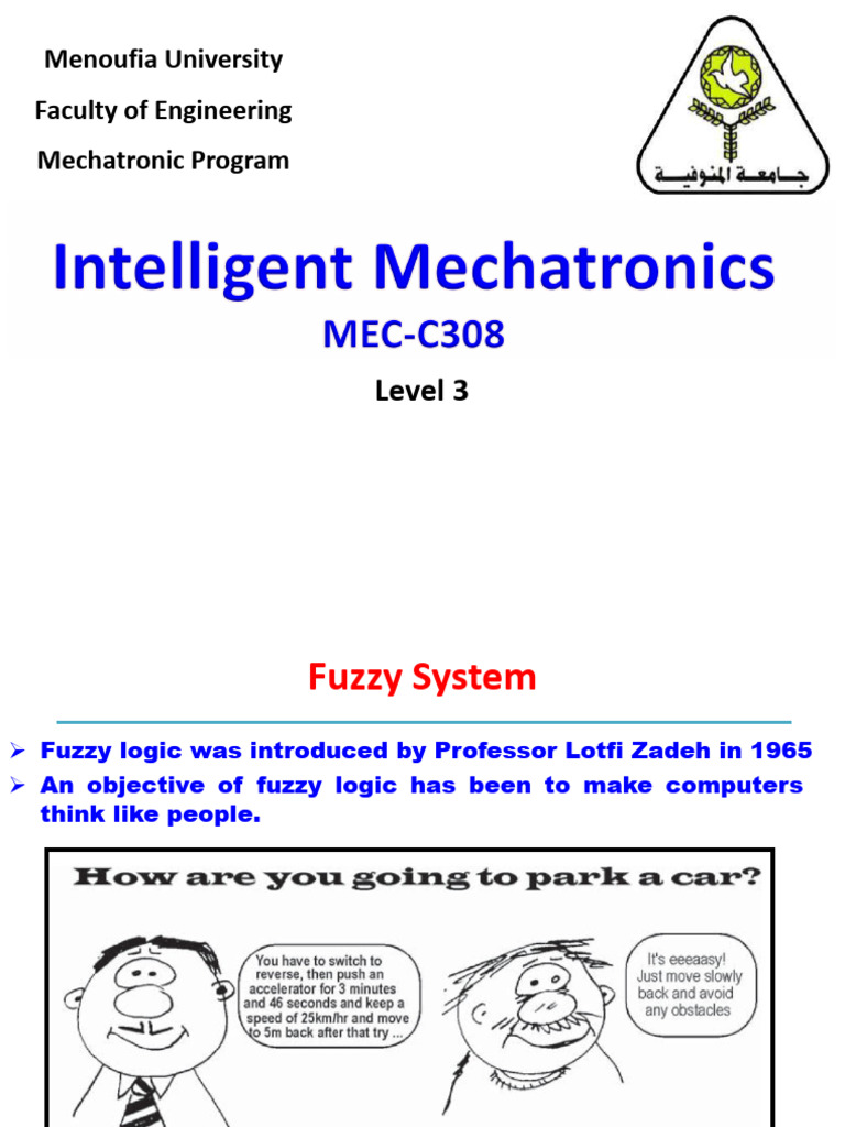 Intelligent Mechatronics Lec 2 | PDF | Fuzzy Logic | Summation