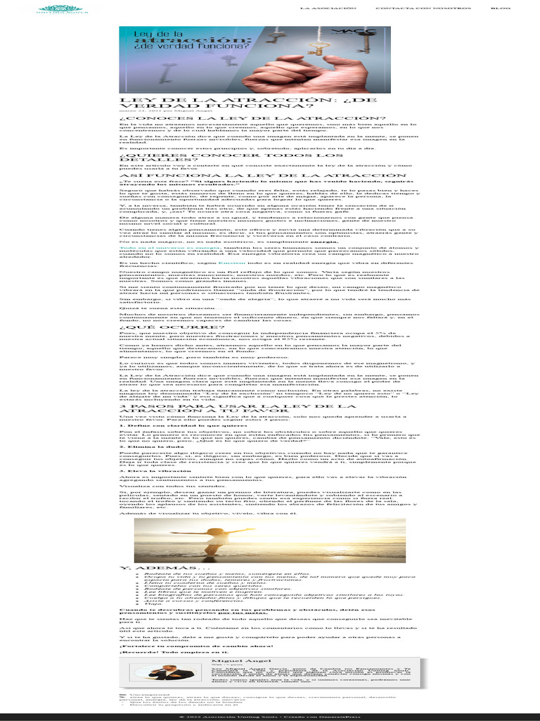 Ley de la Atracción: ¿Funciona Realmente? | PDF | Verdad | Mente