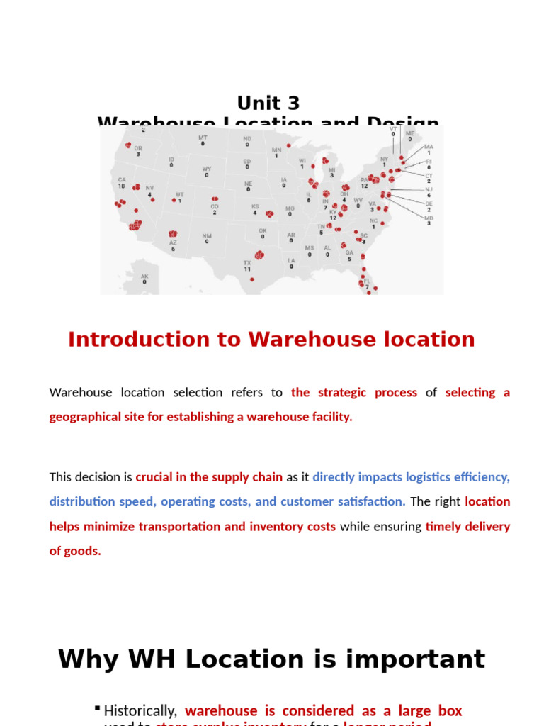 Warehouse Location and Design | PDF | Warehouse | Logistics