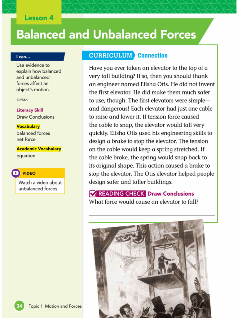 Balanced and Unbalanced Forces | PDF