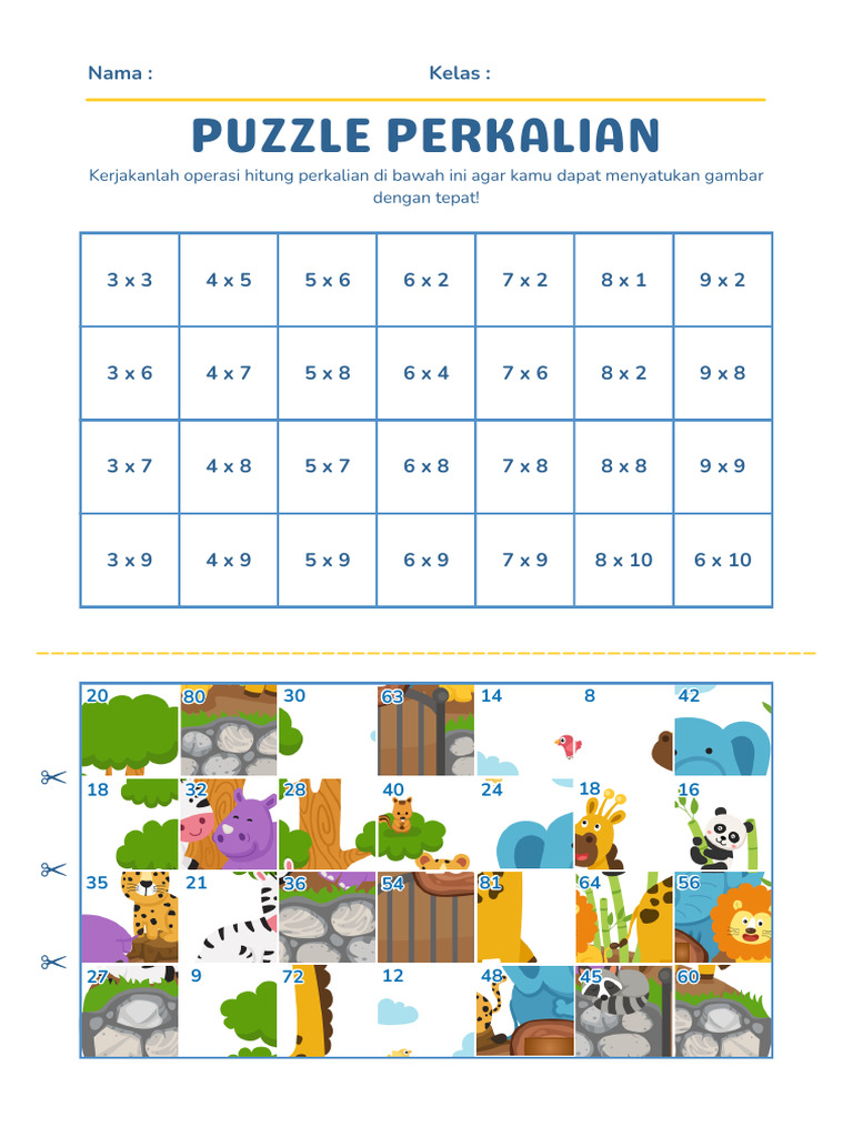 LKPD Puzzle Perkalian | PDF