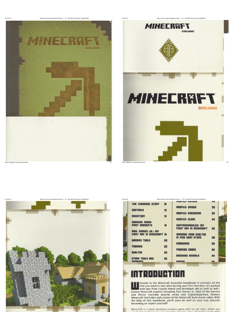 Minecraft Essential Handbook Pages 1 - 50 - Flip PDF Download ...