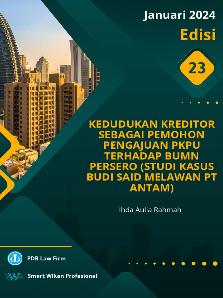 Working Paper PDB Law Firm Edisi 23 Januari 2024 | PDF