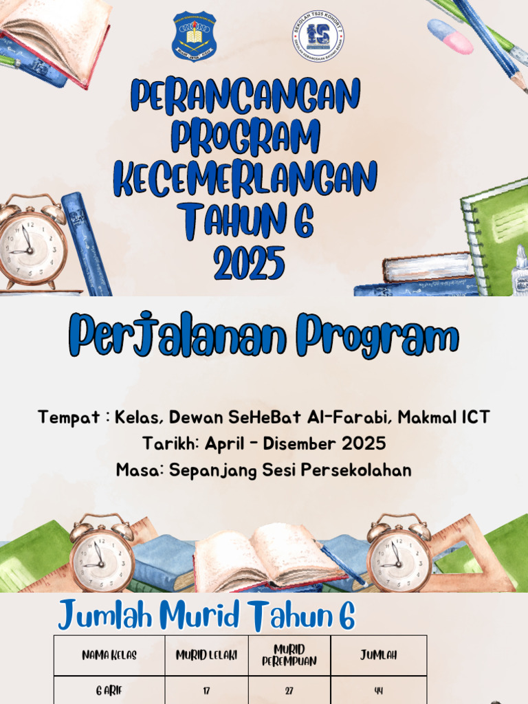 Program Tahun 6 2025 | PDF