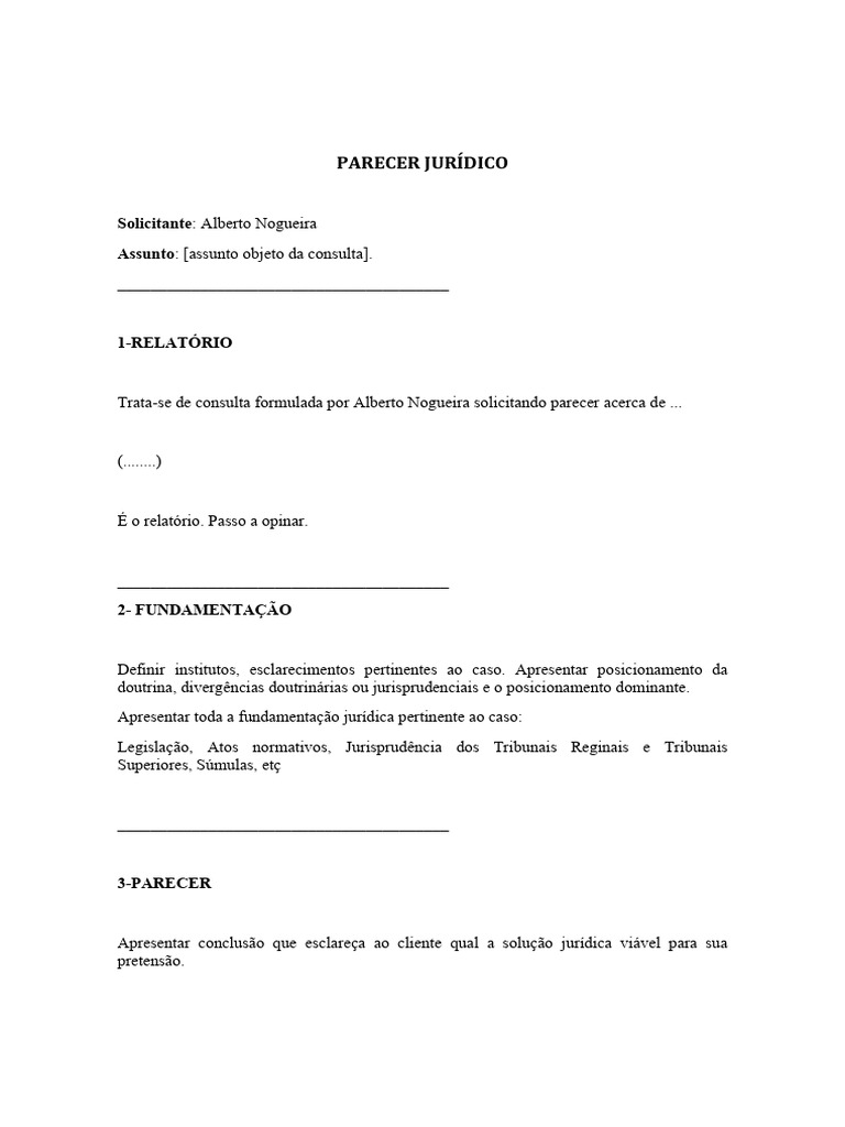 Parecer Jurídico sobre Consulta de Alberto Nogueira | PDF