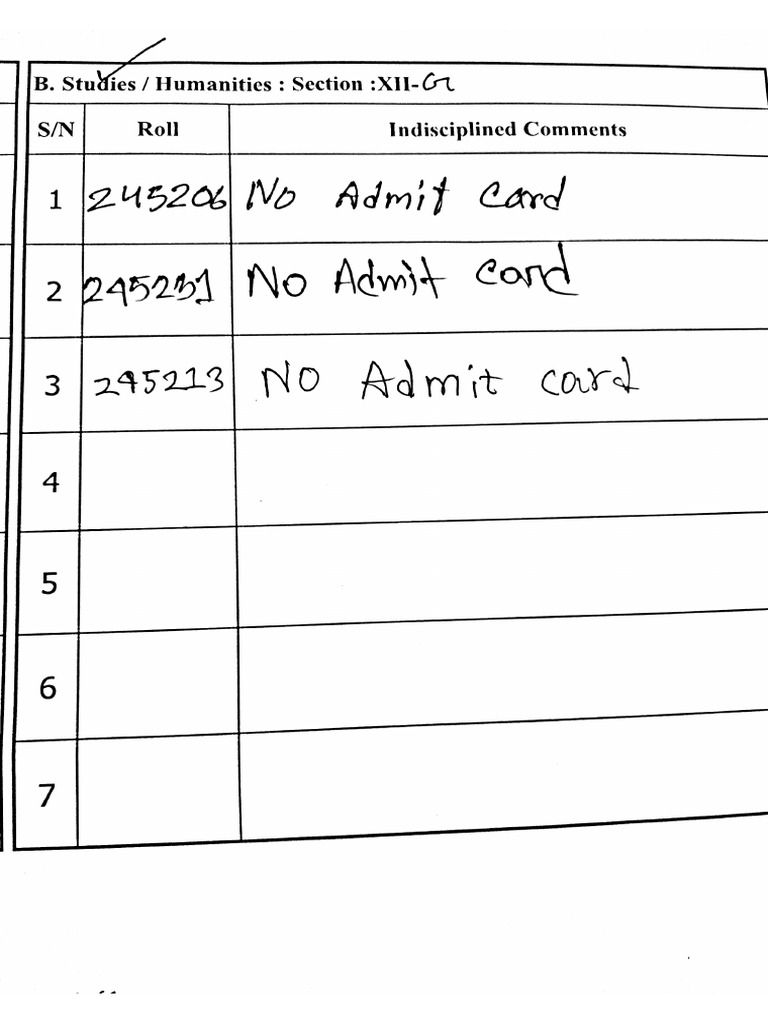 XIIG Indisciplined Students List 26 Oct 2025 | PDF