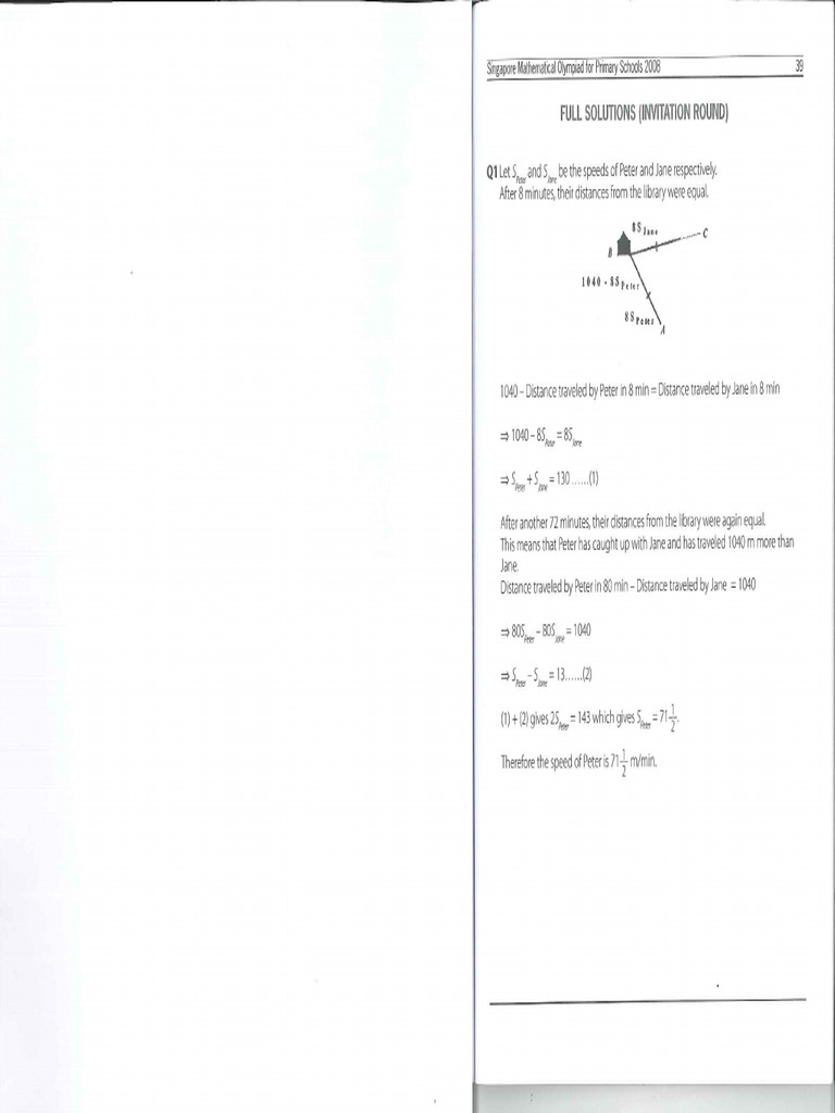 APMOPS 2008 Invitation Round Solutions | PDF