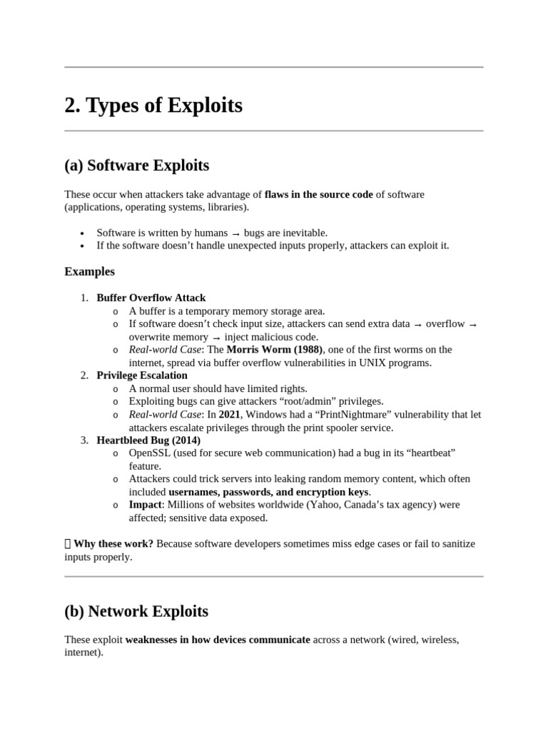 Types of Exploits | PDF | Phishing | Exploit (Computer Security)