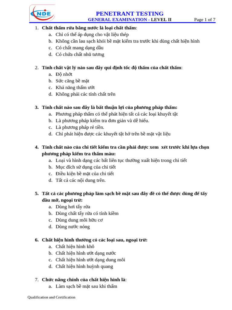 PT Level Ii - Gen | PDF