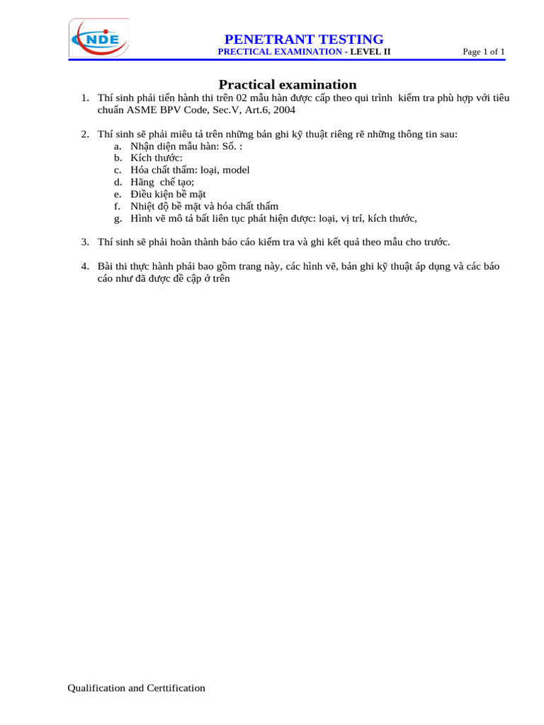 PT Level II - Prac | PDF