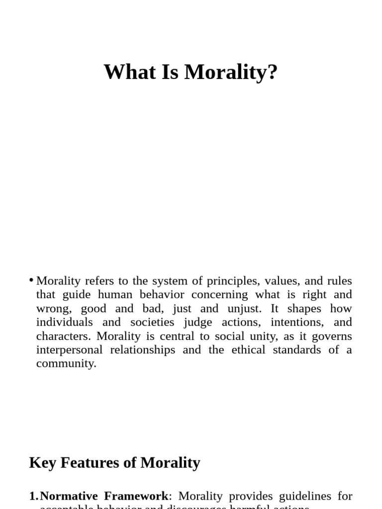 What is Morality | PDF | Morality | Value (Ethics)