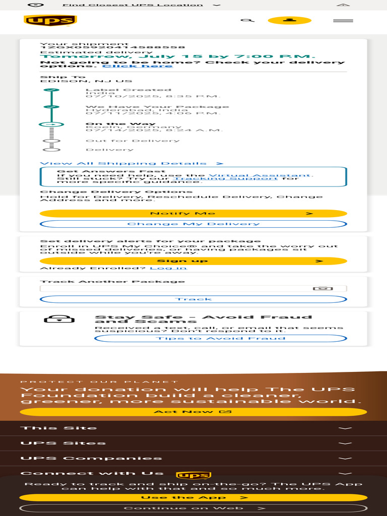 Tracking UPS - United States | PDF