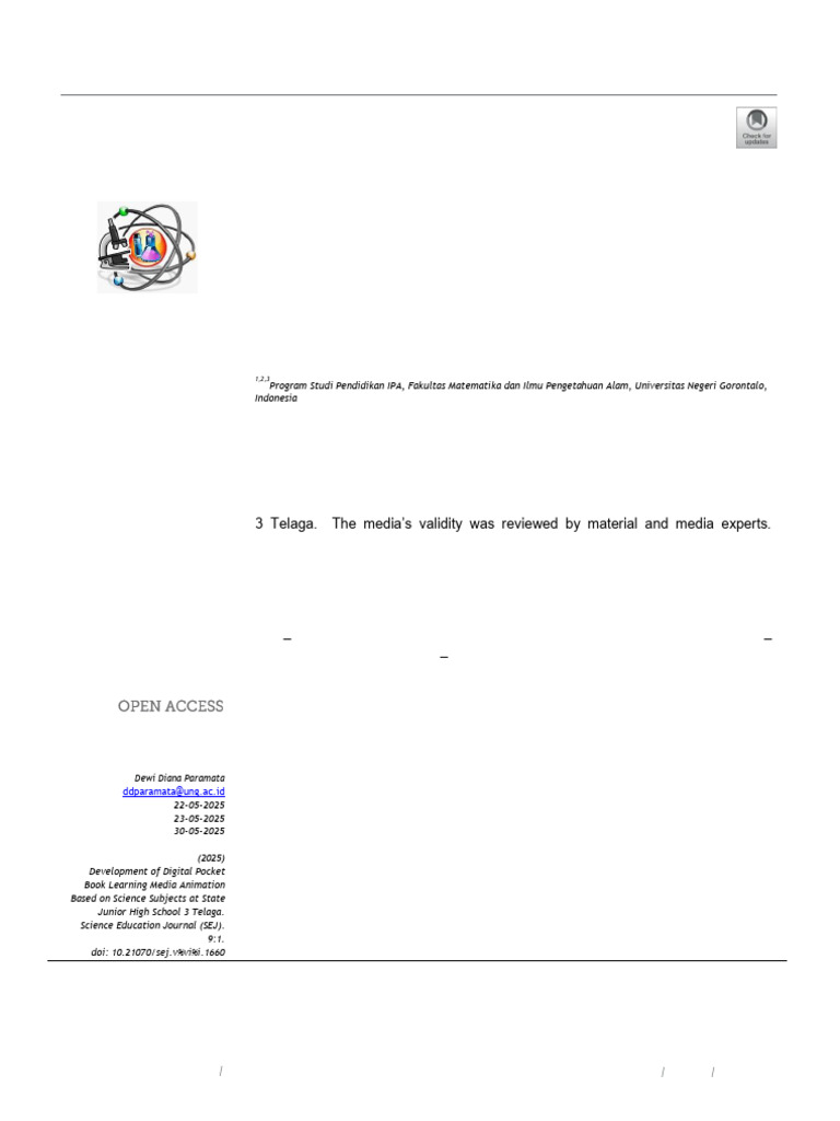 Development of Digital Pocket Book Learning Media Animation Based On ...