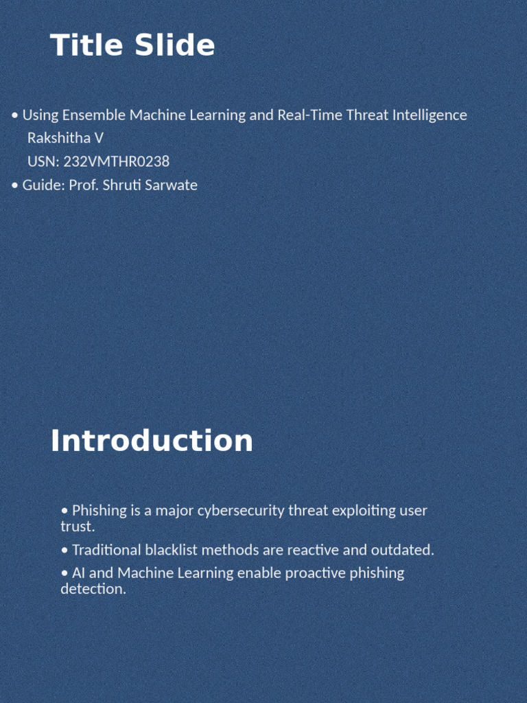 AI Powered Phishing Detection Stylish Presentation | PDF