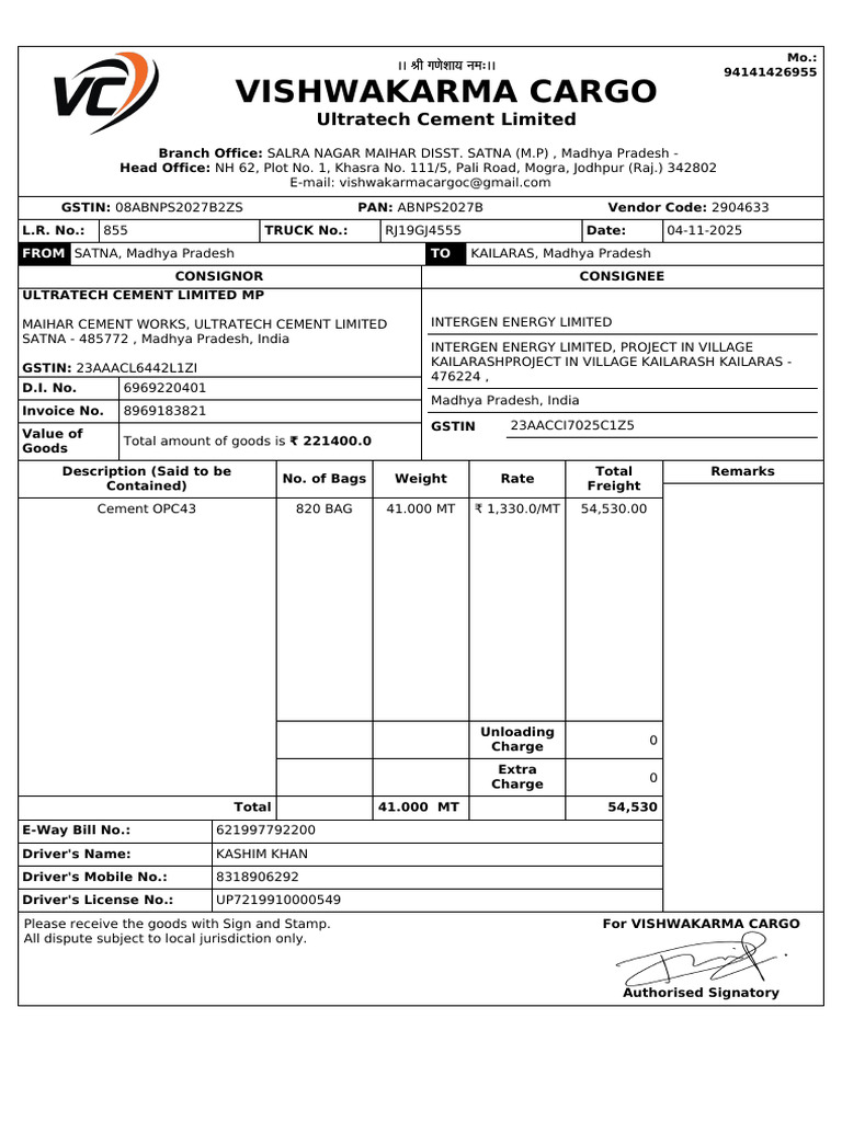 Utcl LR 855 | PDF | Transport | Freight Transport
