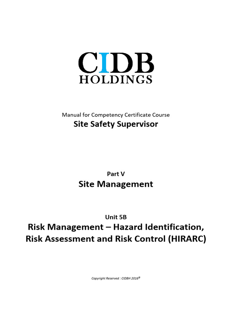 HIRARC: Risk Management in Site Safety | PDF | Risk | Hazards