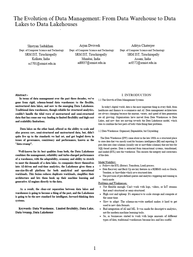 Ieee Conference Template.pdf | PDF | Data Warehouse | Data